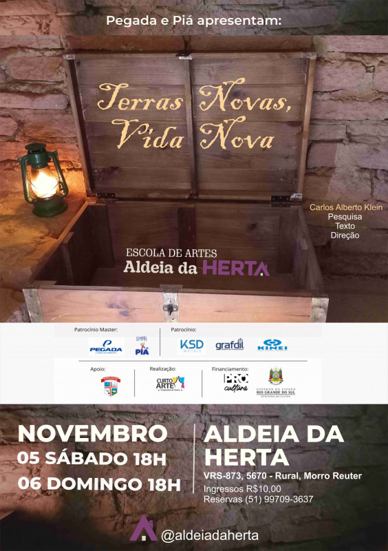 Fim de semana com espetáculo sobre a Imigração Alemã na Aldeia da Herta